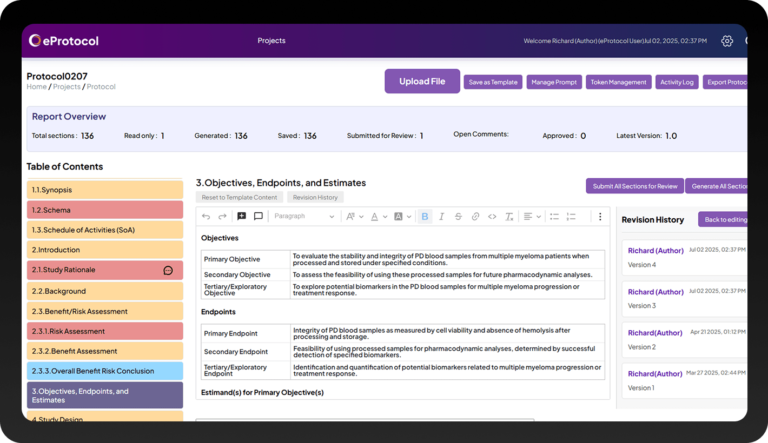 Clinion eProtocol | AI-Powered Clinical Trial Protocol Generation